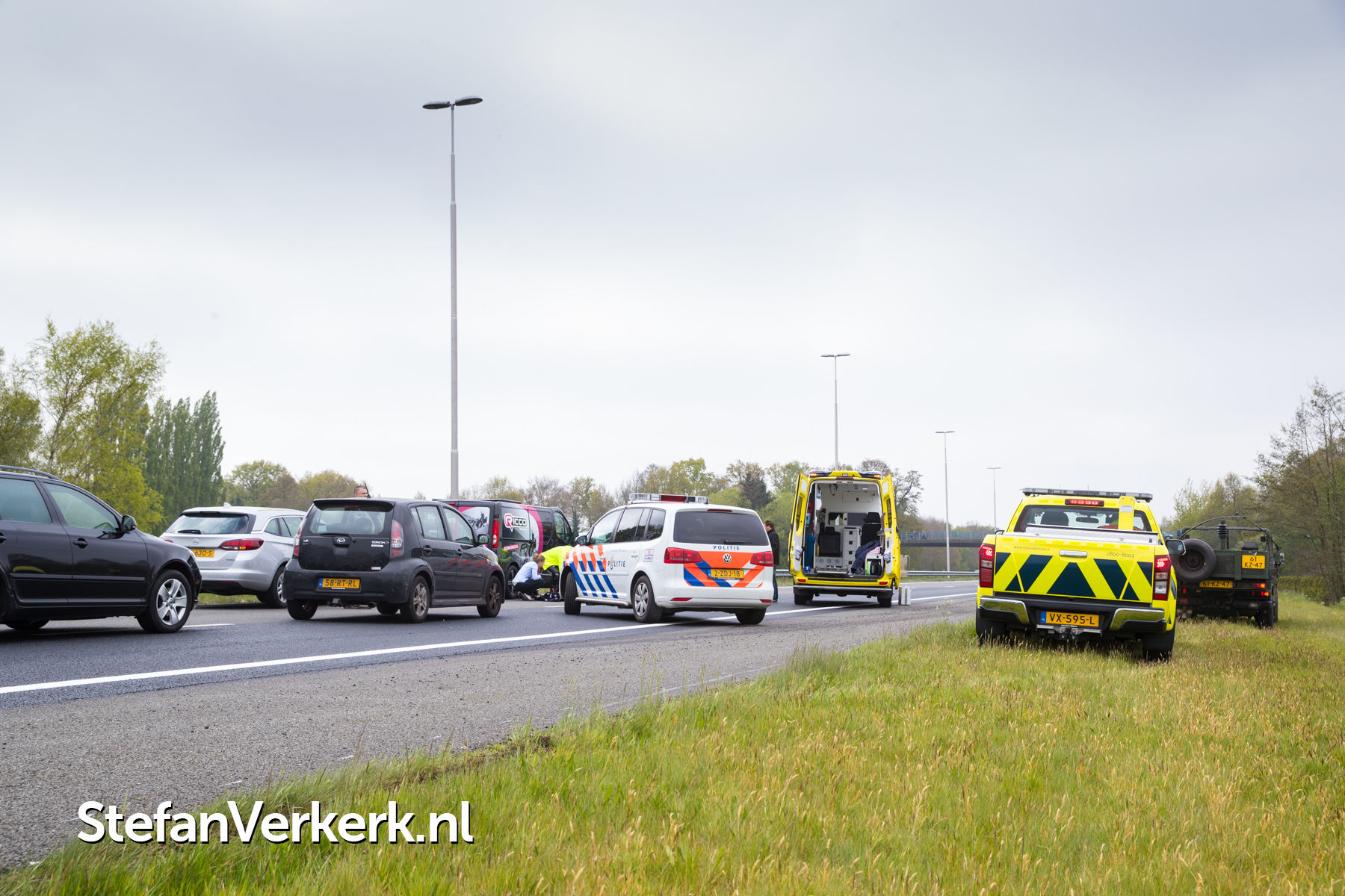 Motorrijder zwaargewond bij ongeval A50 L 222,2 Epe - Foto's - Stefan Verkerk Fotografie & Webdesign