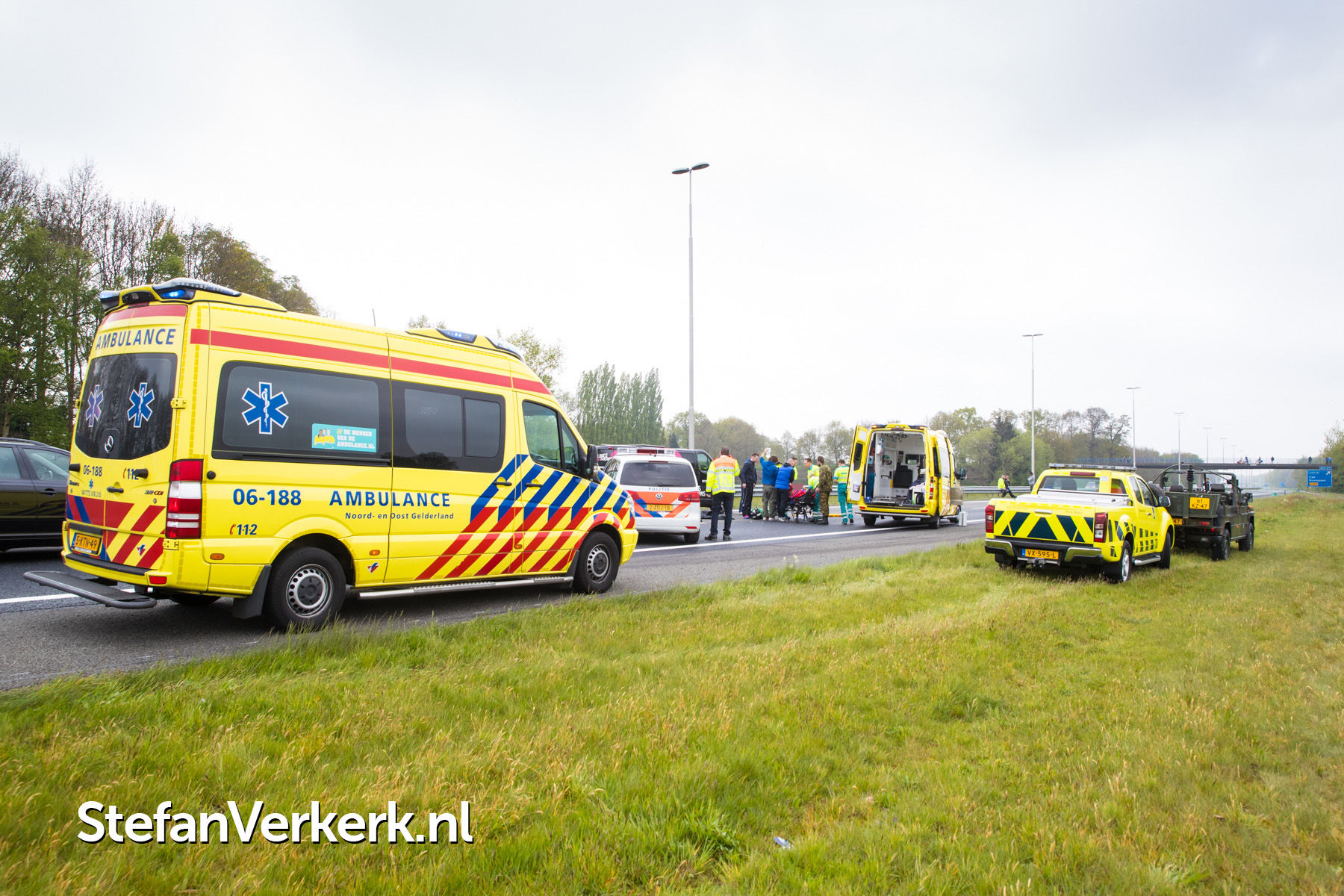 Motorrijder zwaargewond bij ongeval A50 L 222,2 Epe - Foto's - Stefan Verkerk Fotografie & Webdesign