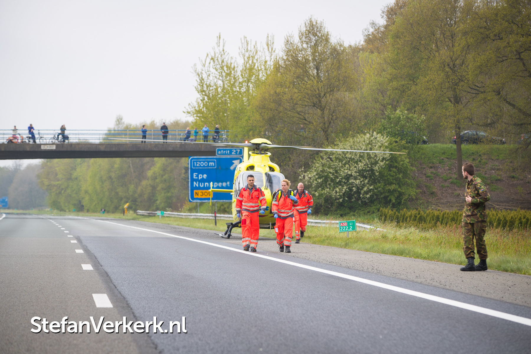 Motorrijder zwaargewond bij ongeval A50 L 222,2 Epe - Foto's - Stefan Verkerk Fotografie & Webdesign
