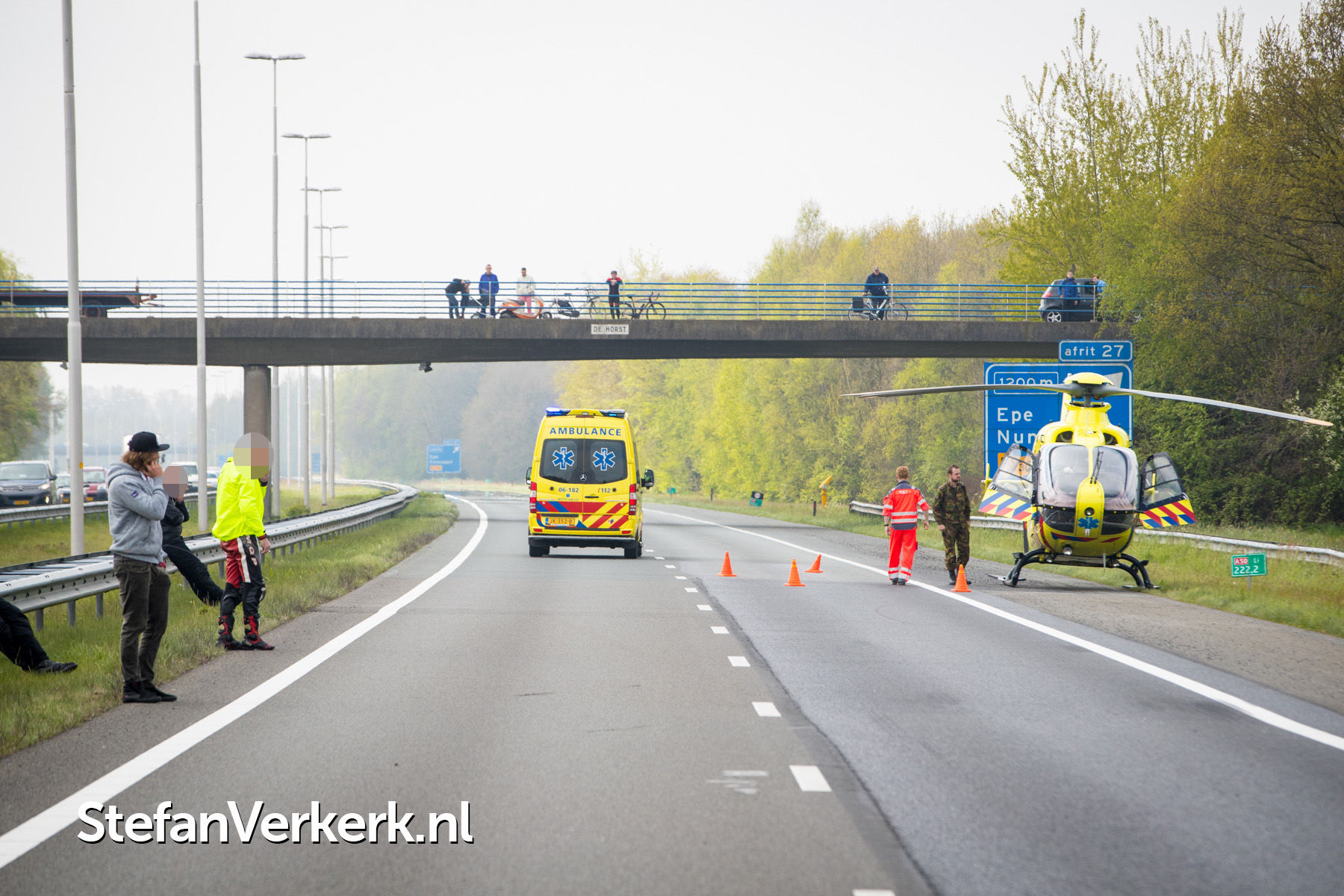 Motorrijder zwaargewond bij ongeval A50 L 222,2 Epe - Foto's - Stefan Verkerk Fotografie & Webdesign