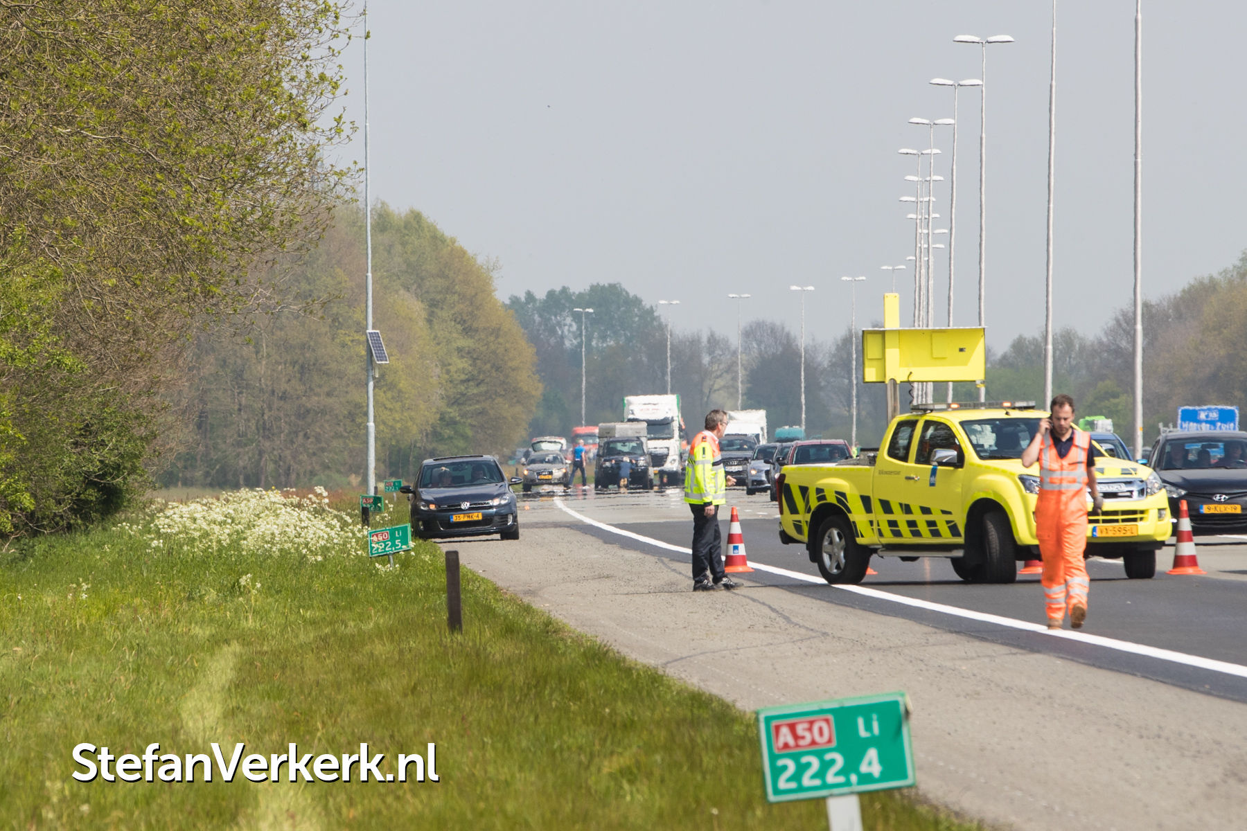 Motorrijder zwaargewond bij ongeval A50 L 222,2 Epe - Foto's - Stefan Verkerk Fotografie & Webdesign
